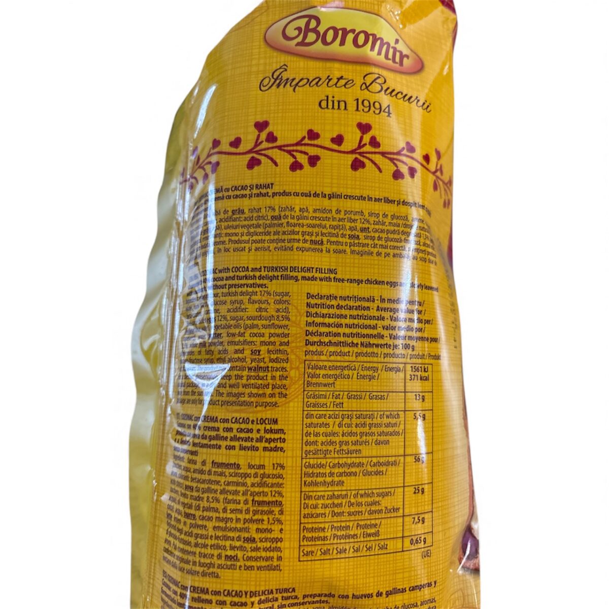Cozonac with Cocoa and Turkish Delight Boromir - Old Europe Foods